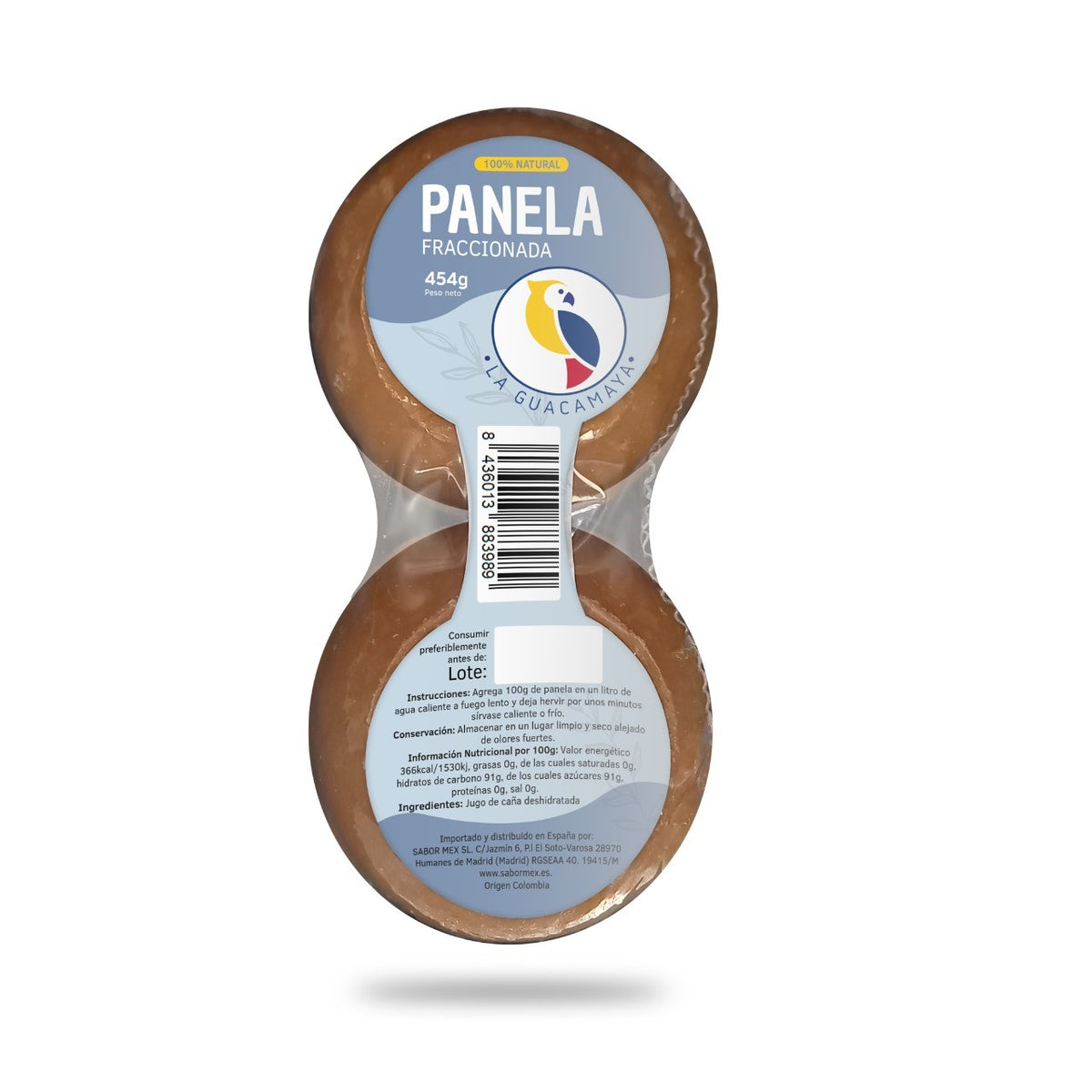 Panela Fraccionada 454g – Sabormex